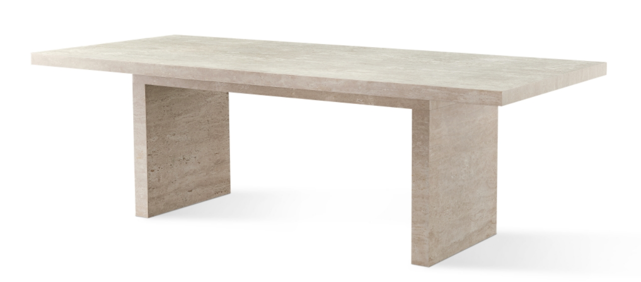 Travertine Rectangular Dining Table